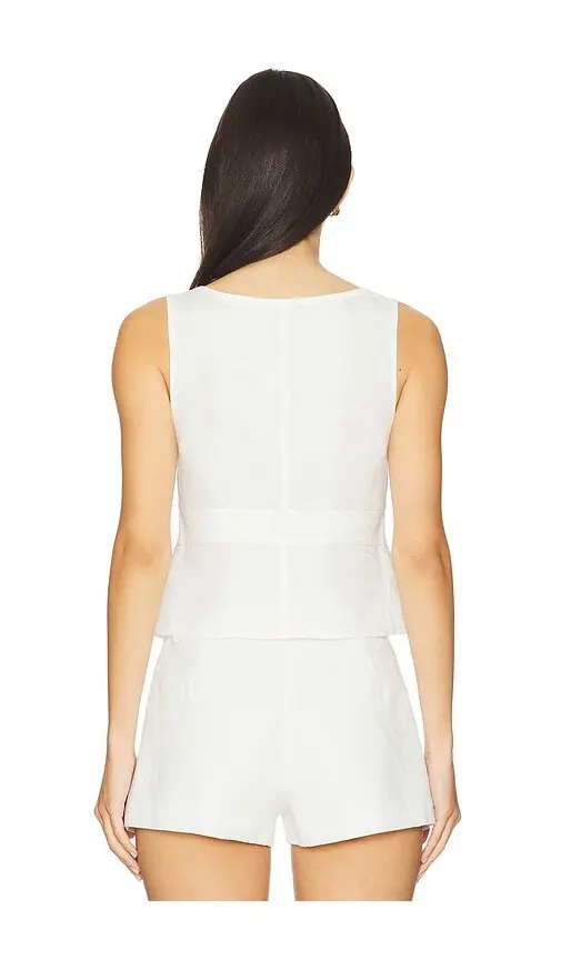 Paige Caine Sleeveless Button Up Top