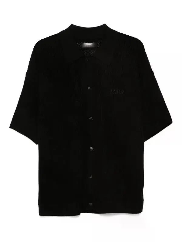 Amiri Crochet-knit Mesh Shirt