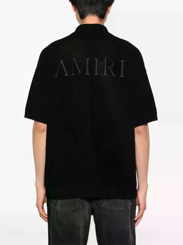 Amiri Crochet-knit Mesh Shirt