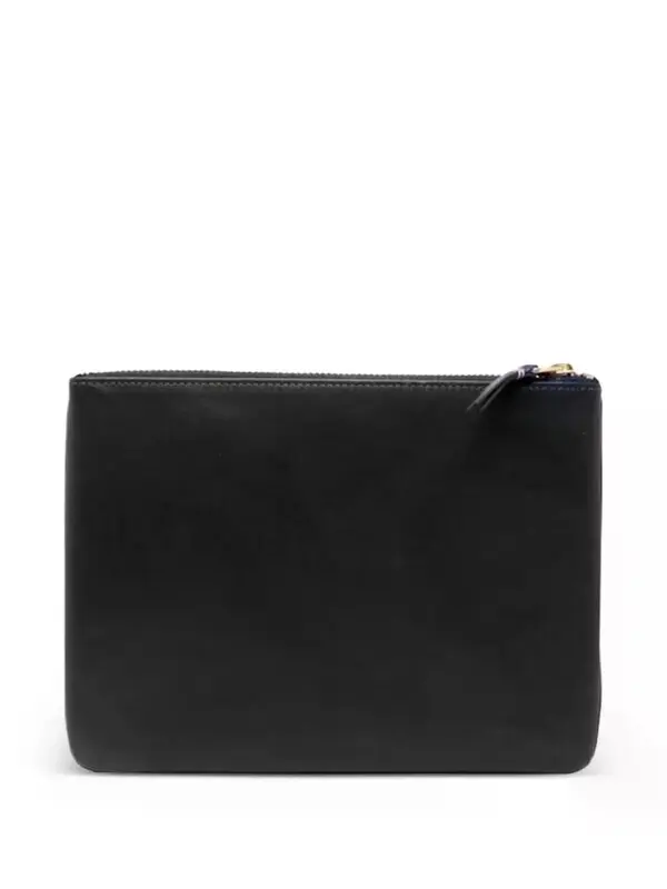 Comme Des Garçons Leather Zip Pouch - Black