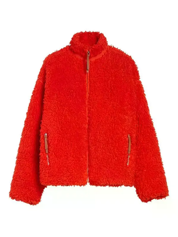 JIL SANDER Cotton Fleece Jacket - Red