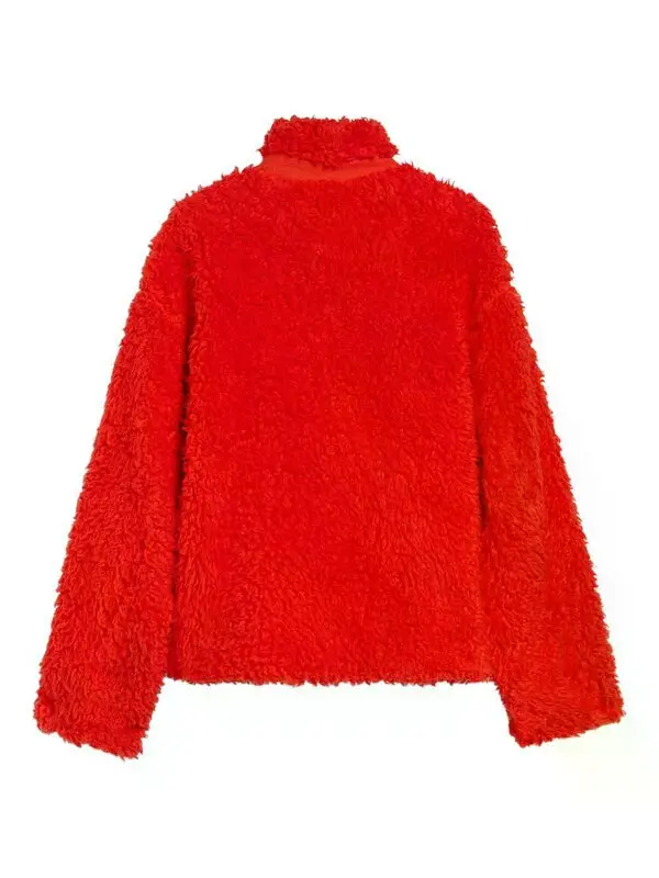 JIL SANDER Cotton Fleece Jacket - Red