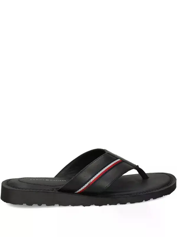 Tommy Hilfiger Leather Flip Flops