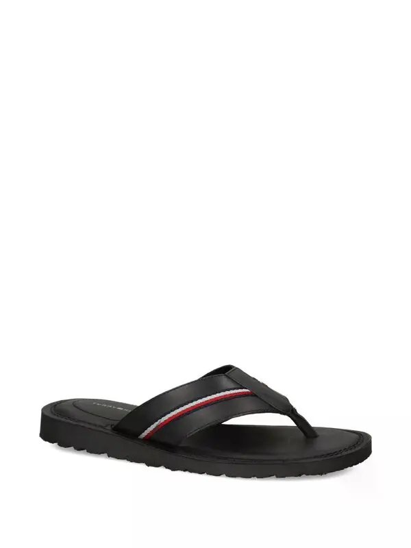Tommy Hilfiger Leather Flip Flops
