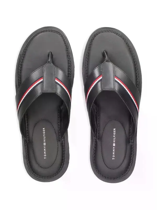 Tommy Hilfiger Leather Flip Flops
