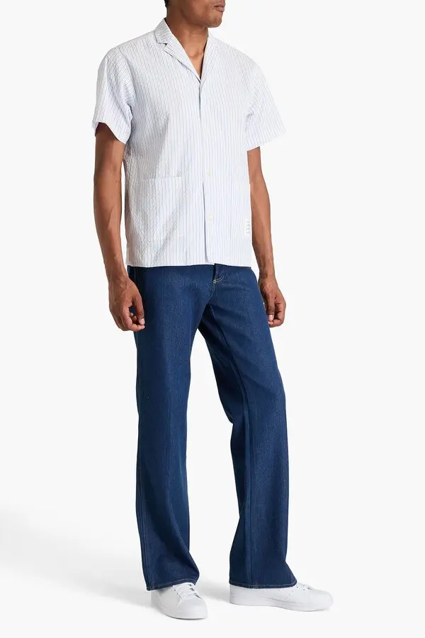 Thom Browne Striped Seersucker Shirt