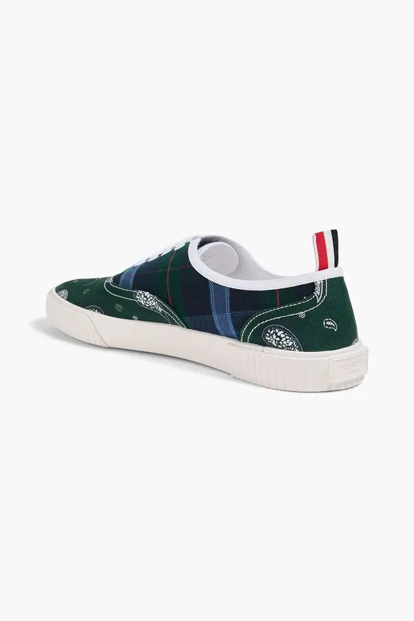 Thom Browne Heritage Printed Canvas Sneakers