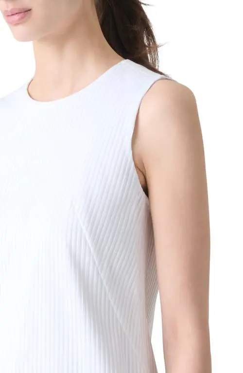 Akris Pleated Cotton Voile Sheath Dress
