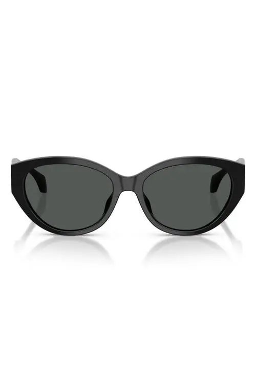 Versace 56mm Gradient Oval Sunglasses - Black/dark Grey