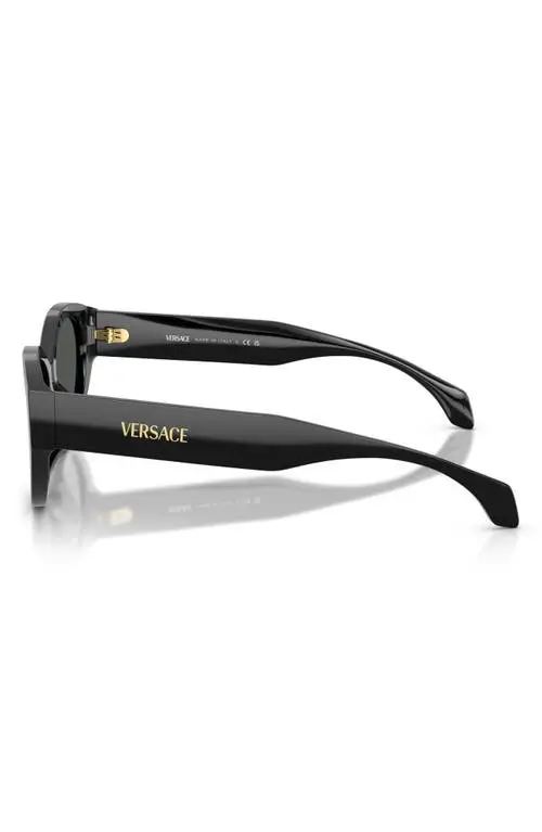 Versace 56mm Gradient Oval Sunglasses - Black/dark Grey
