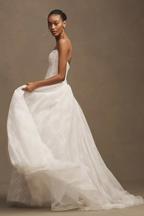 Jenny Yoo Miriam Tulle Ball Gown - French Pearl | Editorialist