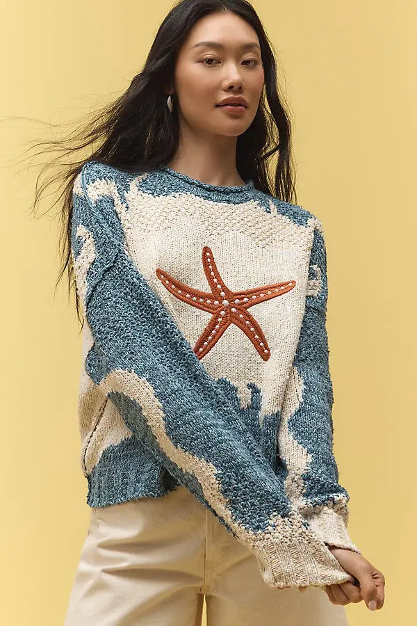 PILCRO Icon Crew-neck Pullover Sweater