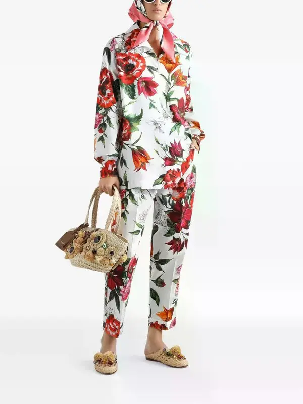 Dolce & Gabbana Floral-print Shirt - White