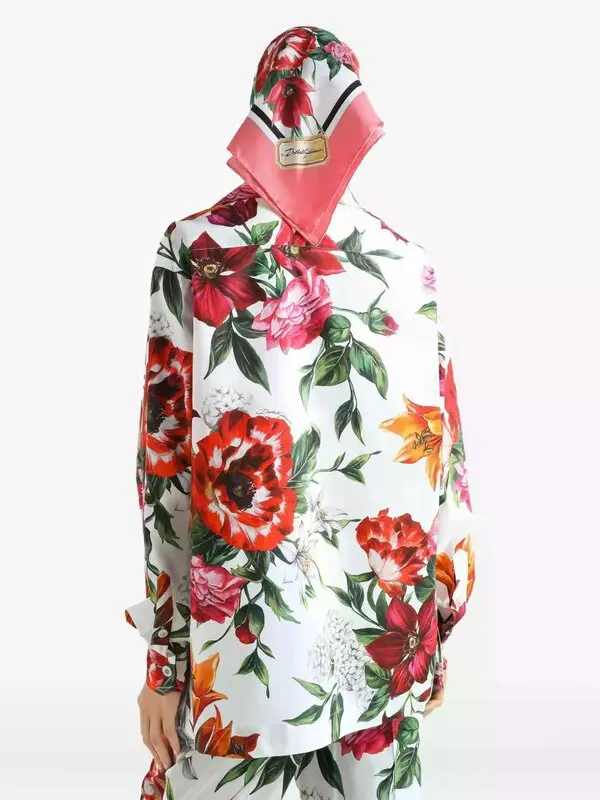 Dolce & Gabbana Floral-print Shirt - White