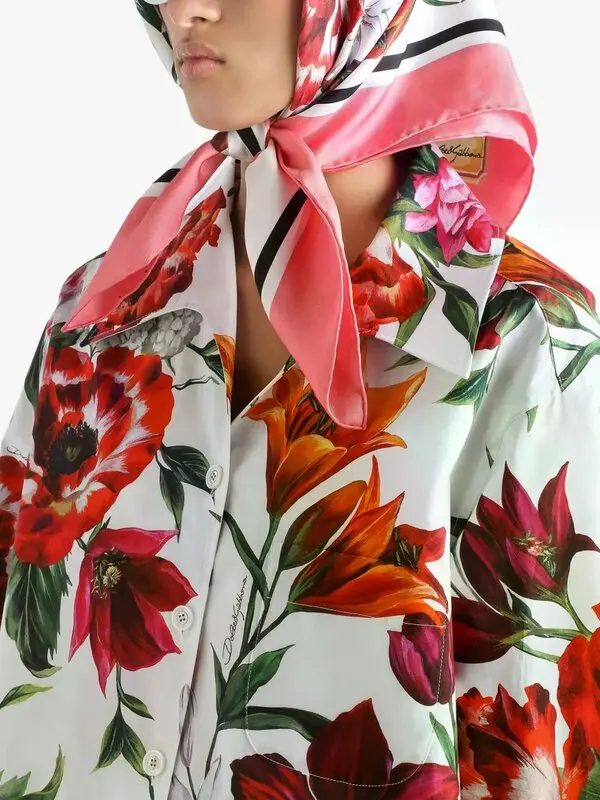 Dolce & Gabbana Floral-print Shirt - White