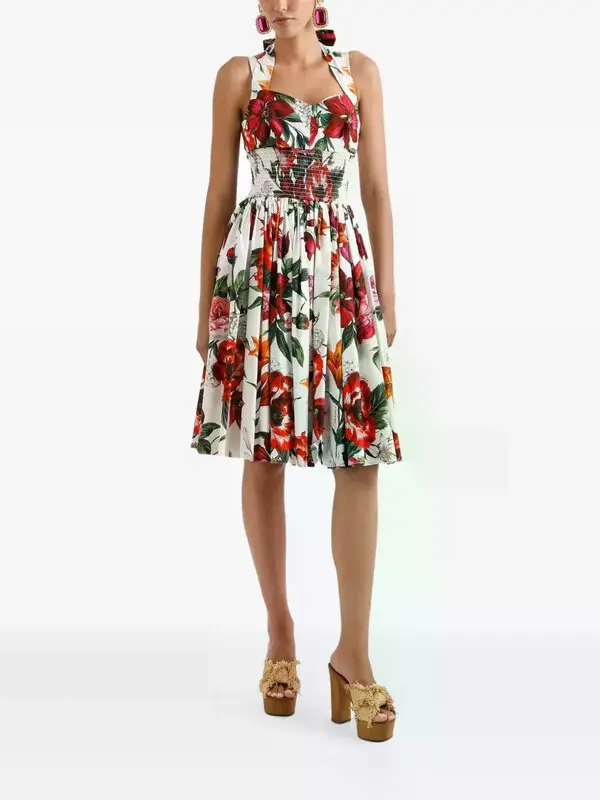 Dolce & Gabbana Floral-print Halterneck Dress