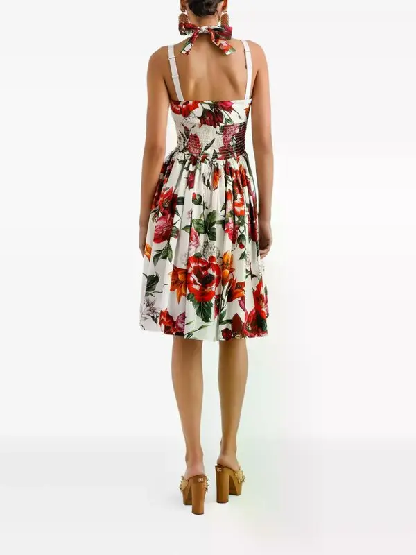 Dolce & Gabbana Floral-print Halterneck Dress
