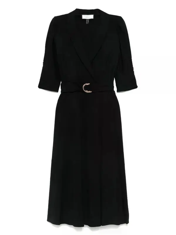 NISSA Belted Viscose Dress