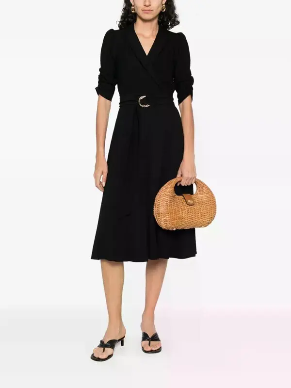 NISSA Belted Viscose Dress