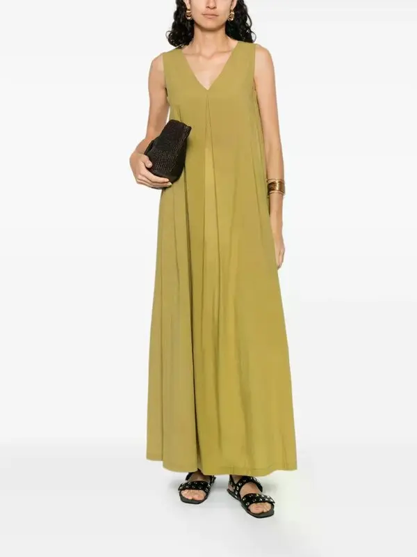 MOUTAKI Sleeveless V-neck Dress - Green