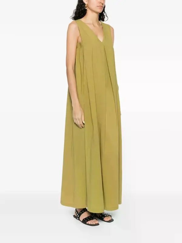 MOUTAKI Sleeveless V-neck Dress - Green
