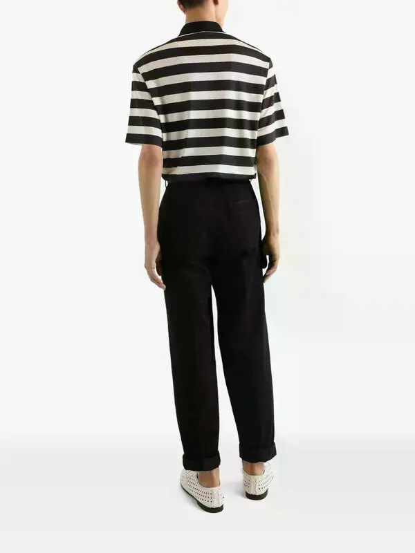 Dolce & Gabbana Striped Polo Shirt - White