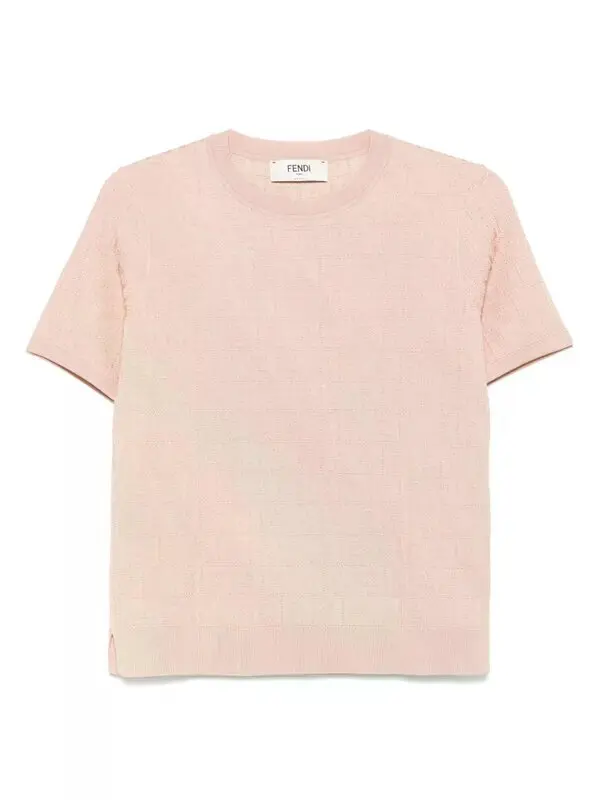Fendi Ff Jacquard T-shirt - Pink