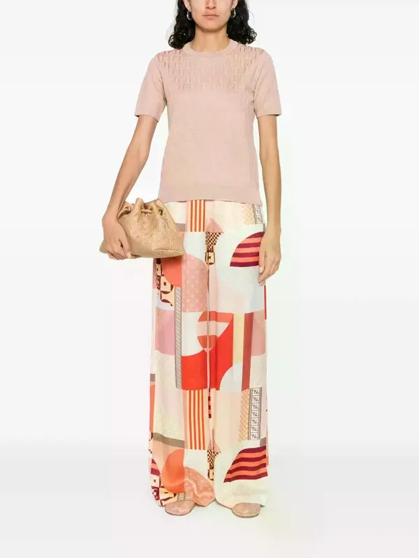 Fendi Ff Jacquard T-shirt - Pink