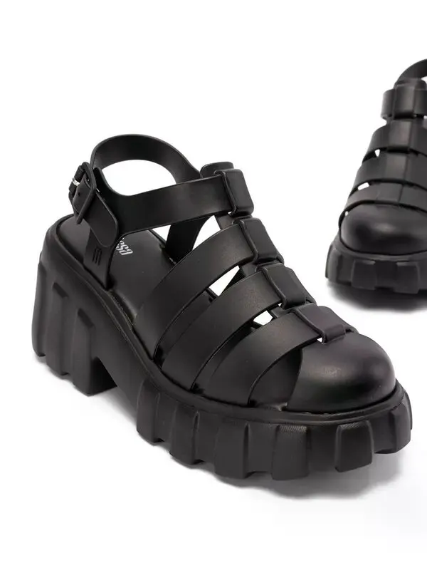 Melissa Buckled Sandals - Black