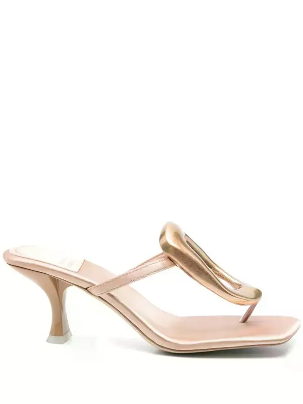 Jeffrey Campbell 60mm Leather Heeled Sandals - Neutrals