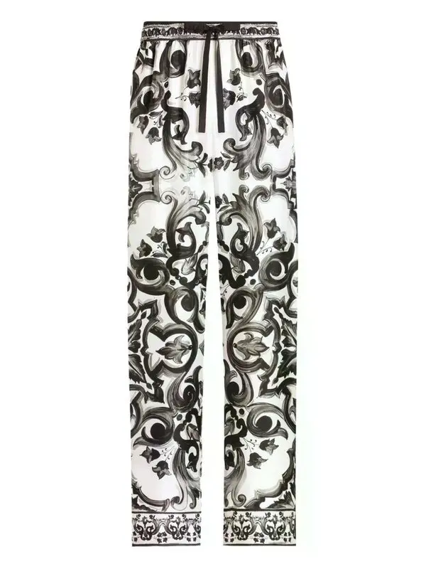 Dolce & Gabbana Printed Trousers - White