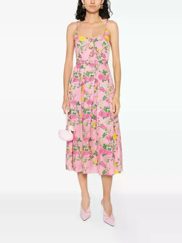 NISSA Floral-print Midi Dress