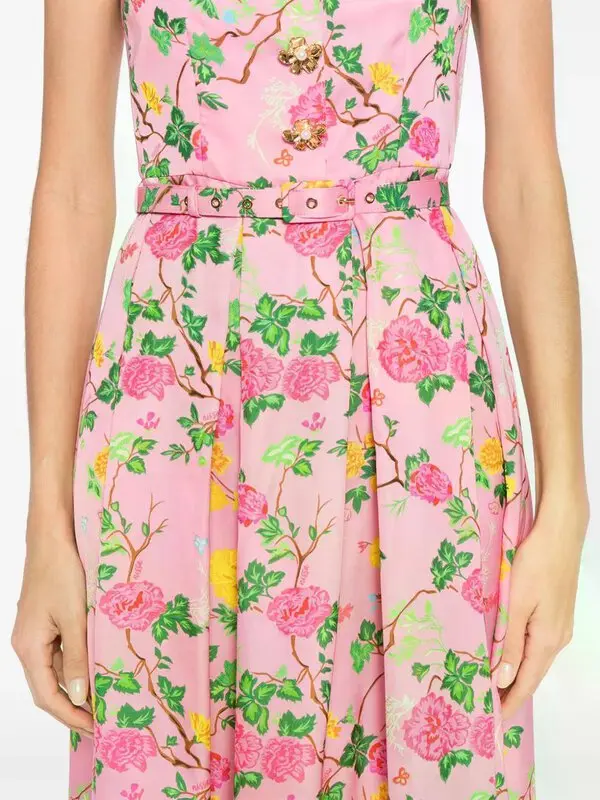 NISSA Floral-print Midi Dress