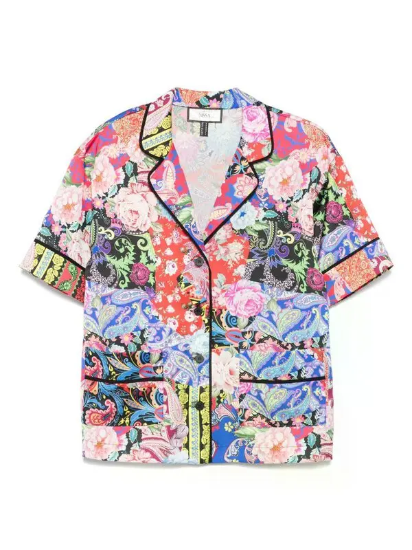 NISSA Printed Shirt - Black
