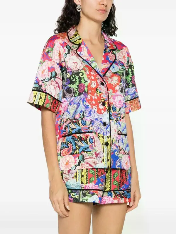 NISSA Printed Shirt - Black
