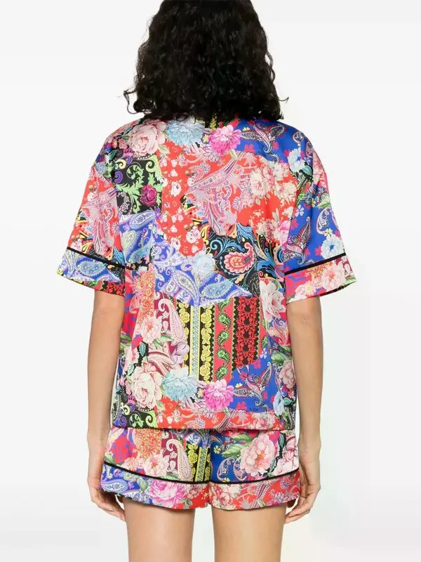 NISSA Printed Shirt - Black