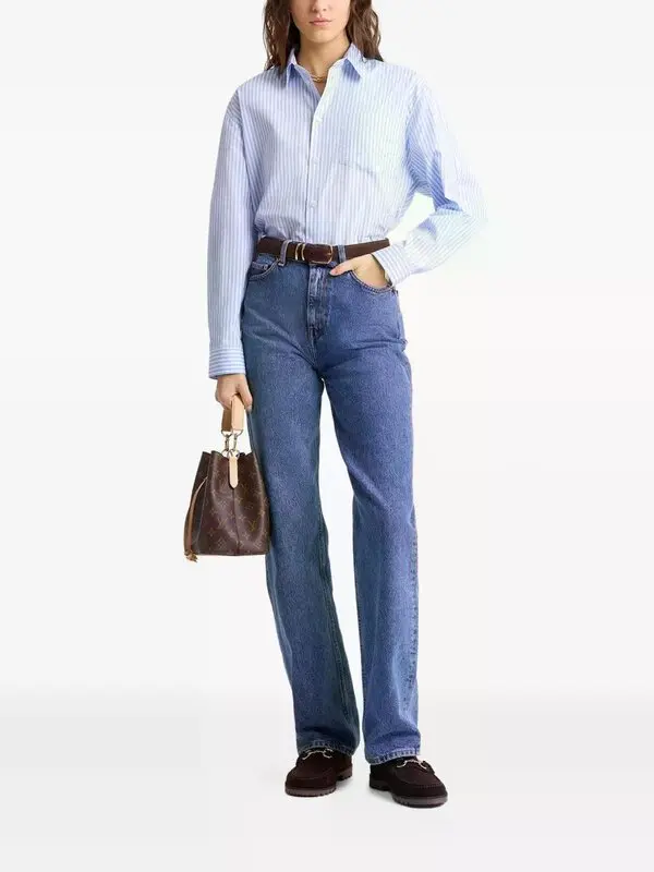 SPORTY & RICH Striped Button-down Shirt