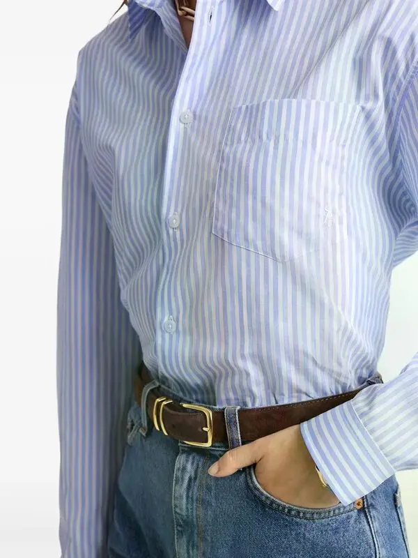 SPORTY & RICH Striped Button-down Shirt