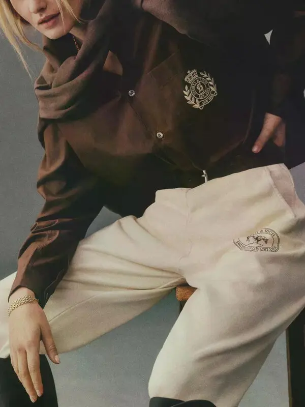 SPORTY & RICH H&w Crest Shirt - Brown