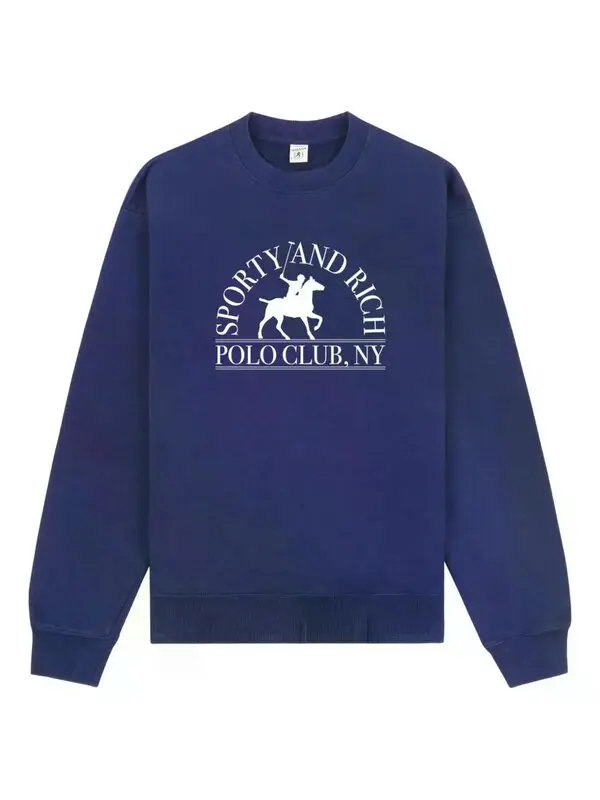 Sporty & Rich Cotton Sweatshirt - Blue