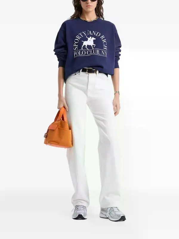 Sporty & Rich Cotton Sweatshirt - Blue