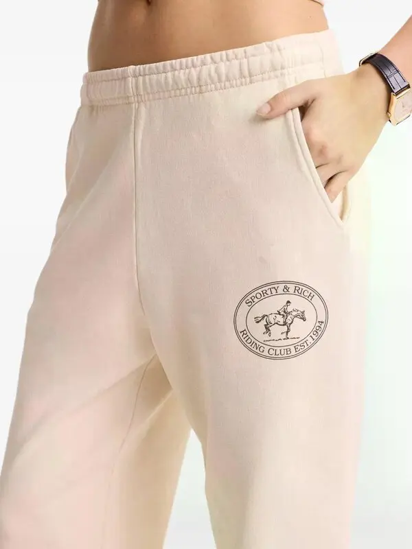 SPORTY & RICH Riding Club Track Pants - Neutrals