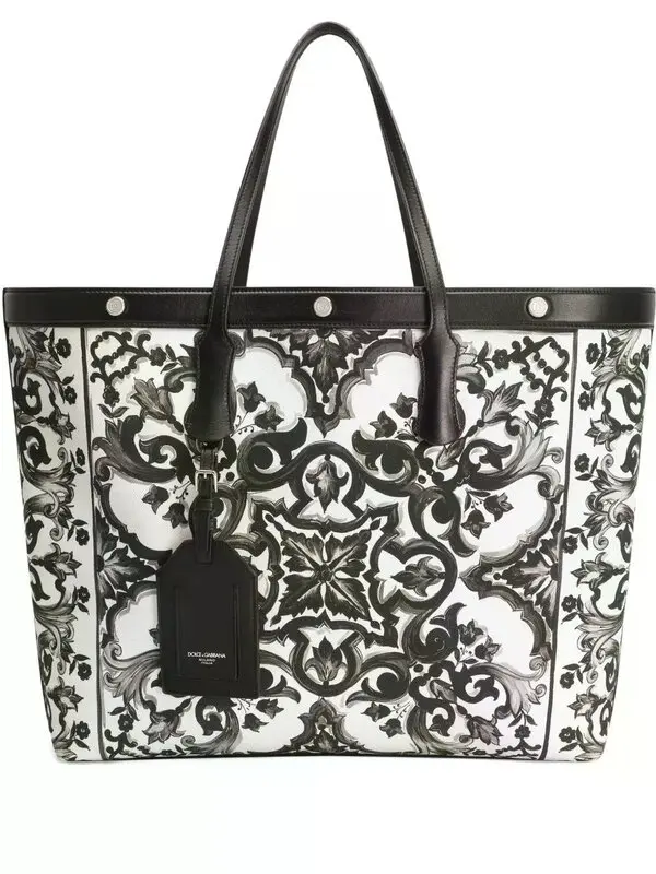 Dolce & Gabbana Majolica-print Tote Bag - White