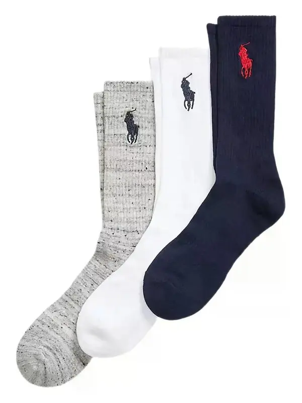 Polo Ralph Lauren Logo-embroidered Crew Socks - Blue