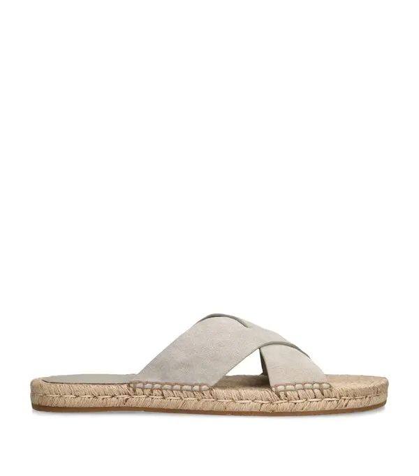 Zegna Suede Espadrille Sandals - Grey