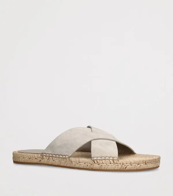 Zegna Suede Espadrille Sandals - Grey