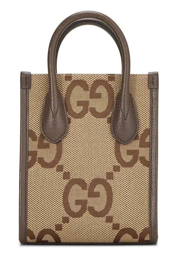 Gucci Jumbo Gg Canvas Tote - Brown