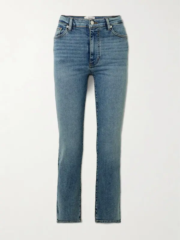FRAME Le Sleek High-rise Straight-leg Jeans - Blue