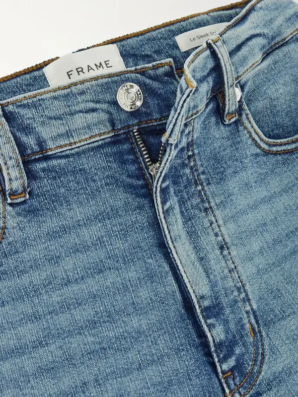 FRAME Le Sleek High-rise Straight-leg Jeans - Blue