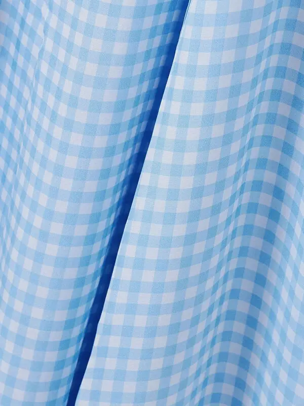 LA LIGNE Gingham Silk Midi Dress